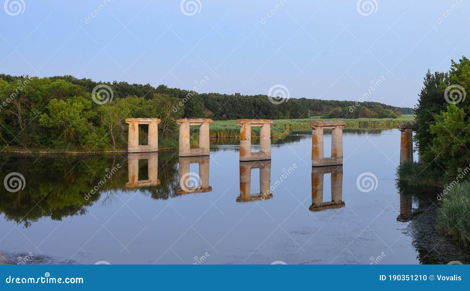 Old Bridge Support. the Pillar of the Old Bridge, the Pillar of the ...