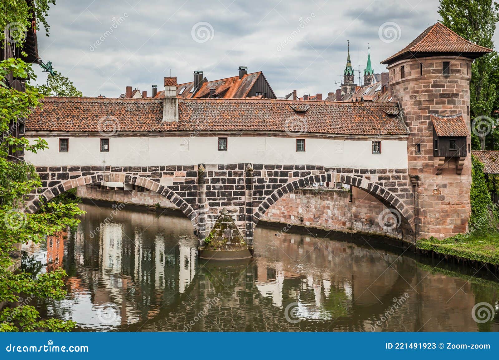 Old Bridge in the Old Town of Nuremberg Stock Image - Image of historic ...