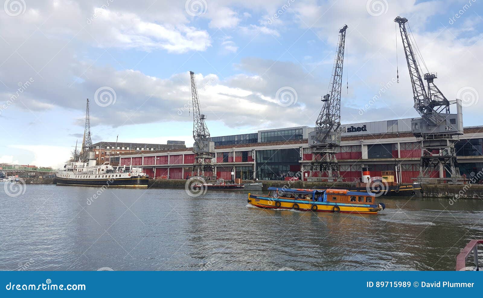 Bristol Docks With Cabot Tower In The Background Editorial Image ...