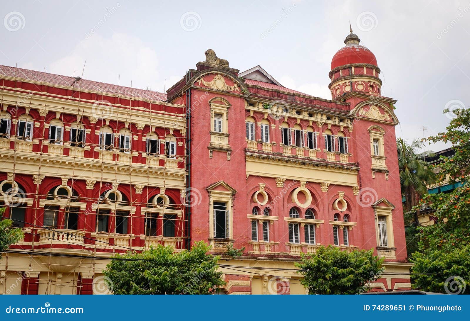 An Old British Building in Yangon, Myanmar Editorial Photo - Image of ...