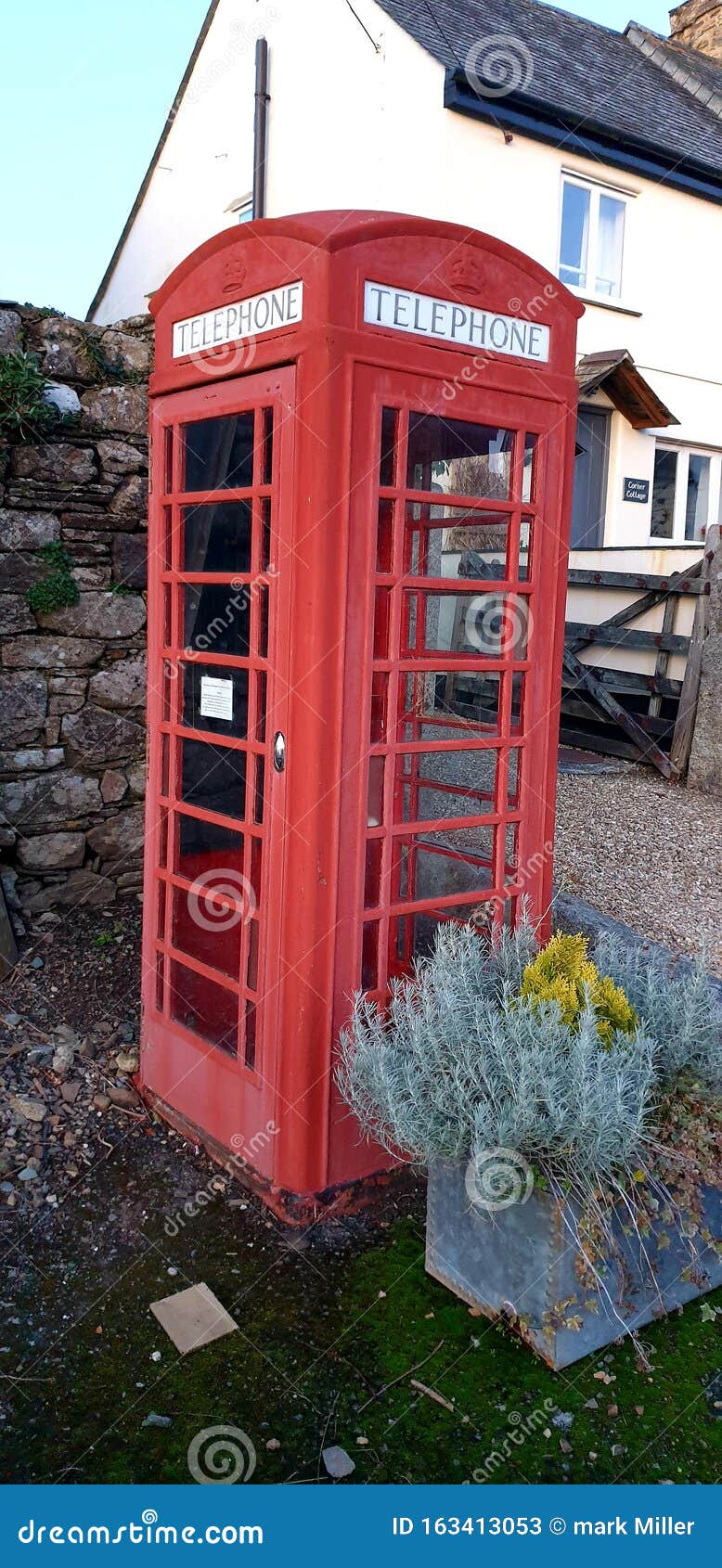 Old British Phone Box UK editorial stock photo. Image of booth - 163413053