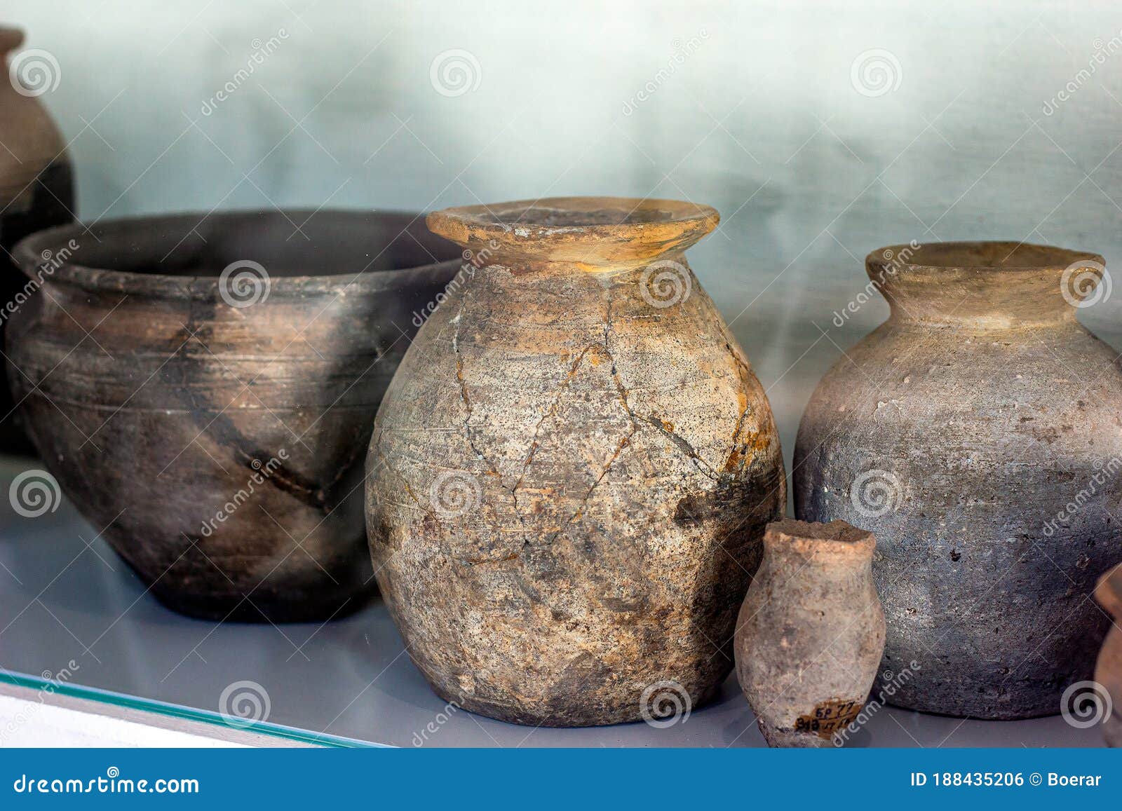 Old Broken Ancient Handmade Clay Vases from Archaeological Excavations ...