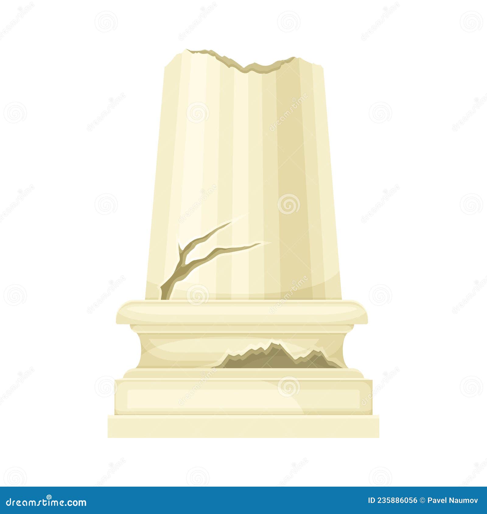 Old Broken Antique Marble Pillar, Stone Column Ruin, Ancient Temple ...
