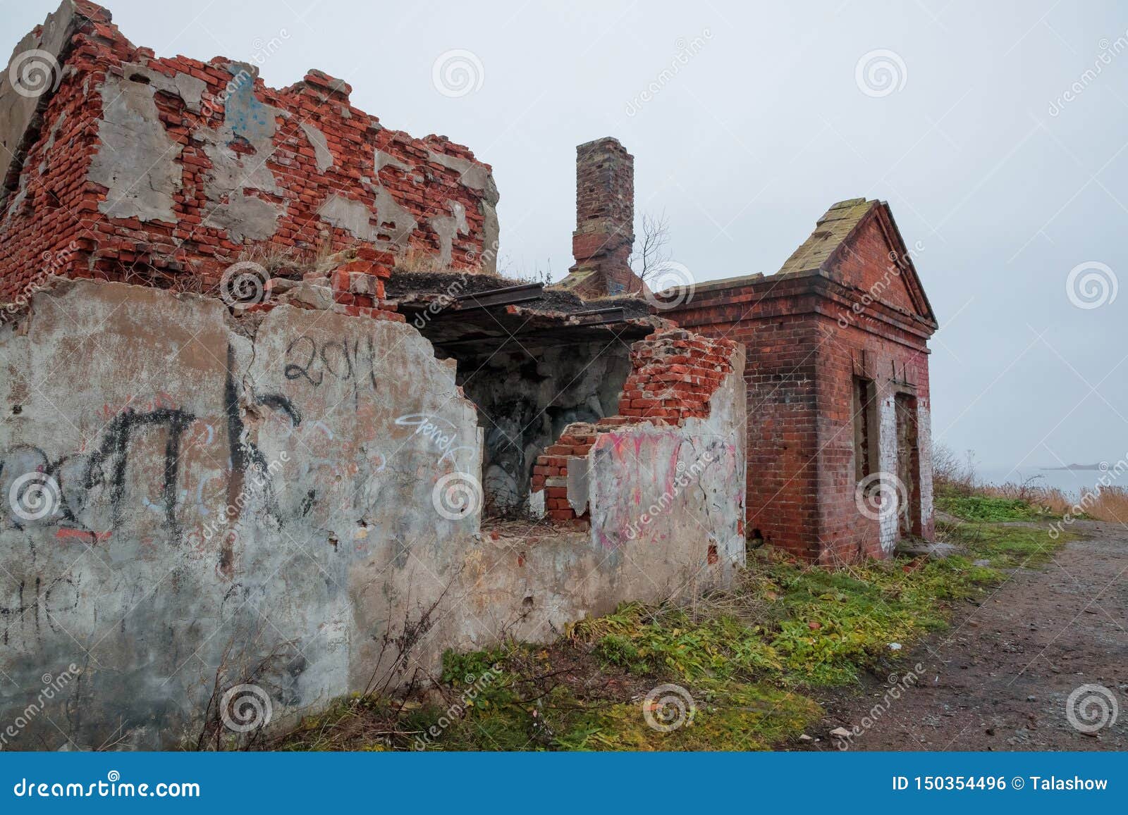 Old and Broken Architecture of the First North Fort Stock Photo - Image ...