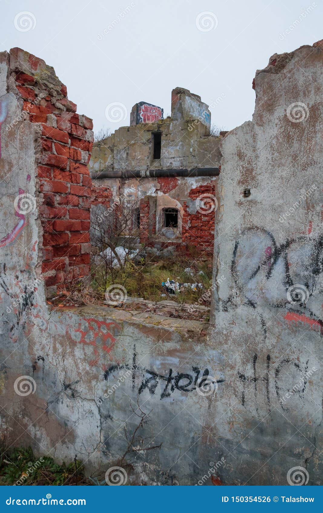 Old and Broken Architecture of the First North Fort Stock Photo - Image ...