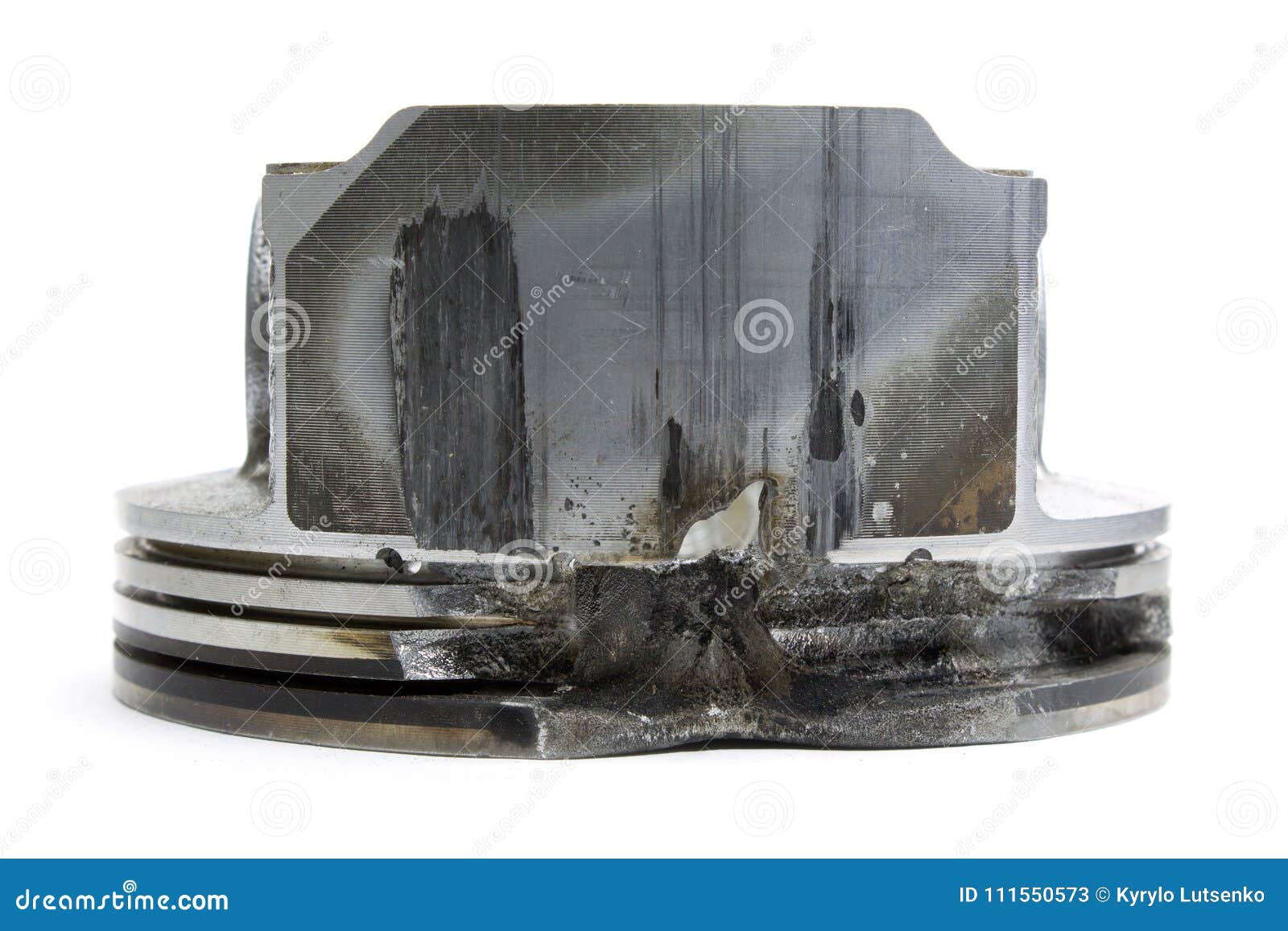 Old Piston on White Background Stock Image - Image of automobele ...