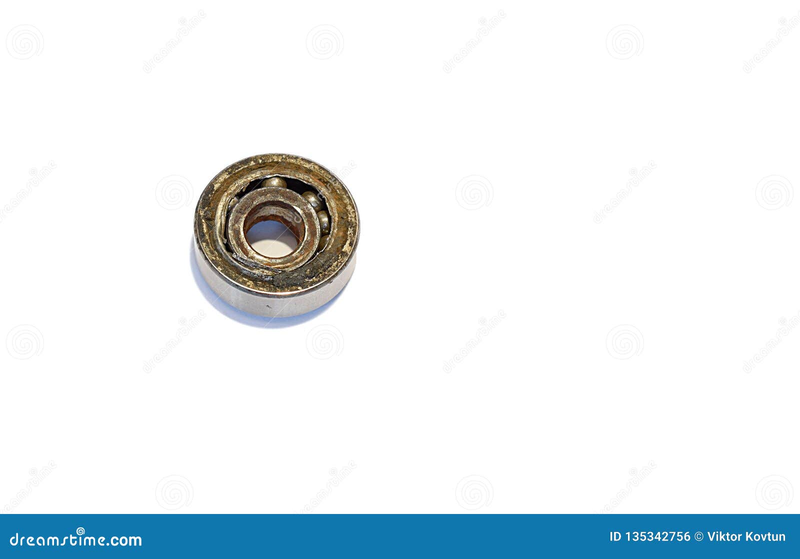 Old Broken Bearing on a White Background Stock Photo - Image of motor ...