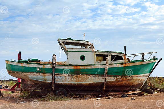 Old broken boat stock photo. Image of robinson, damage - 11738200