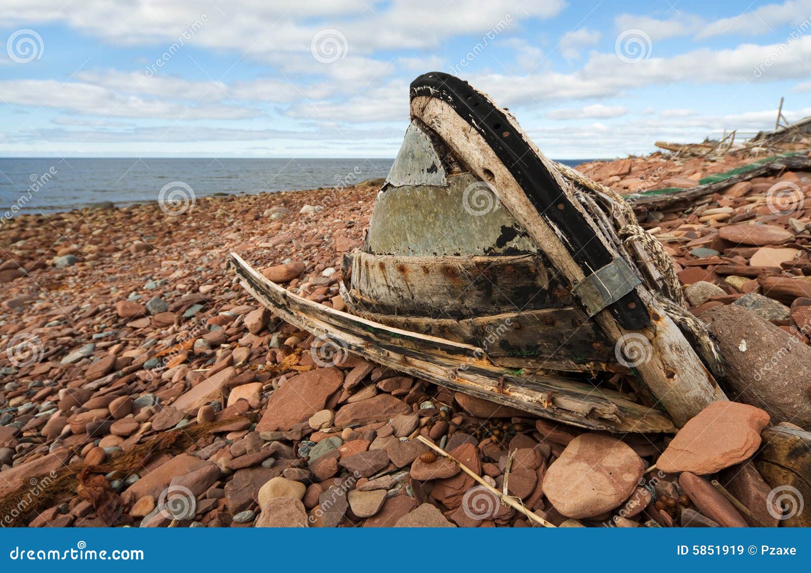 The old, broken boat stock image. Image of stone, skiff - 5851919