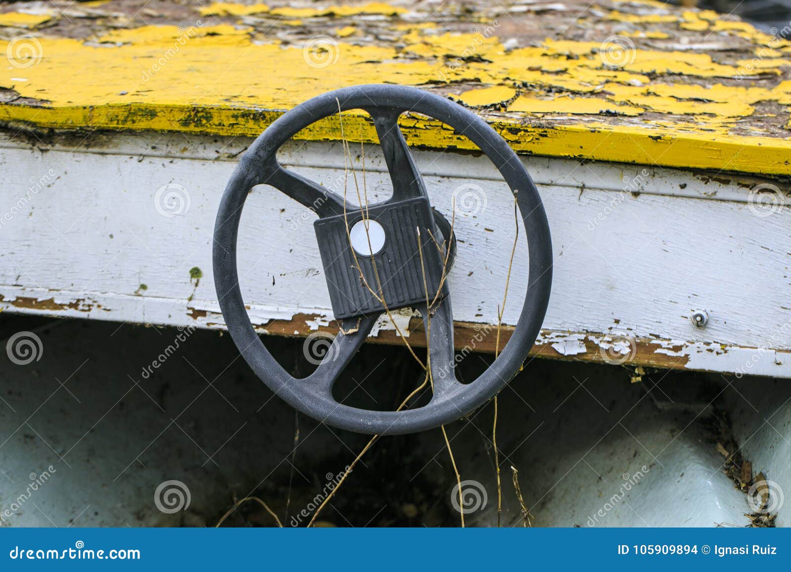 Old and Broken Boat in Repair Stock Photo - Image of river, rowboat ...
