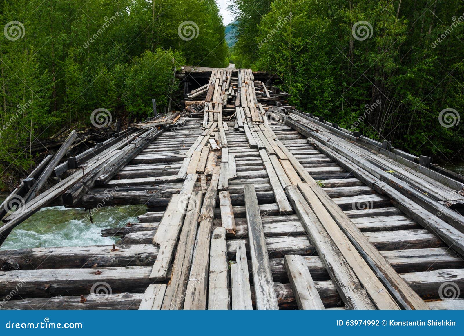 Old broken bridge stock photo. Image of obsolete, destroyed - 63974992