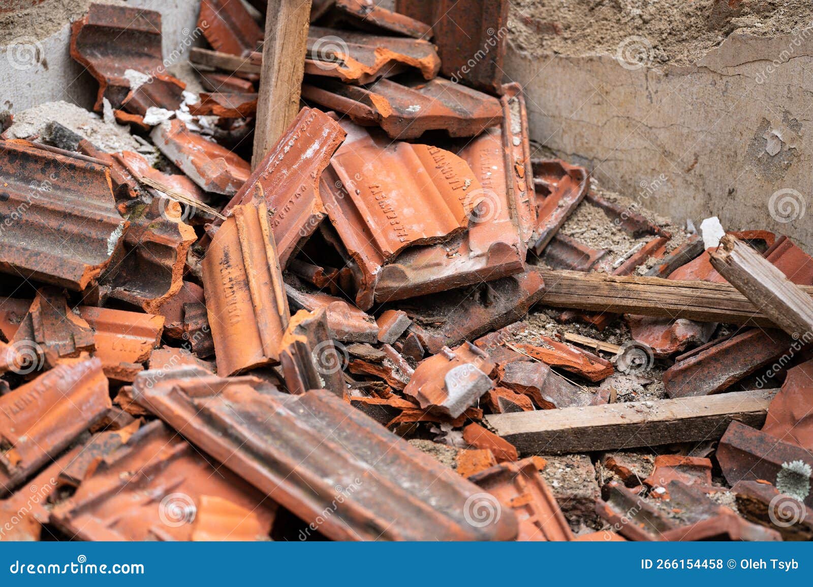 Old Broken Building Materials Destroyed House Stock Photo - Image of ...