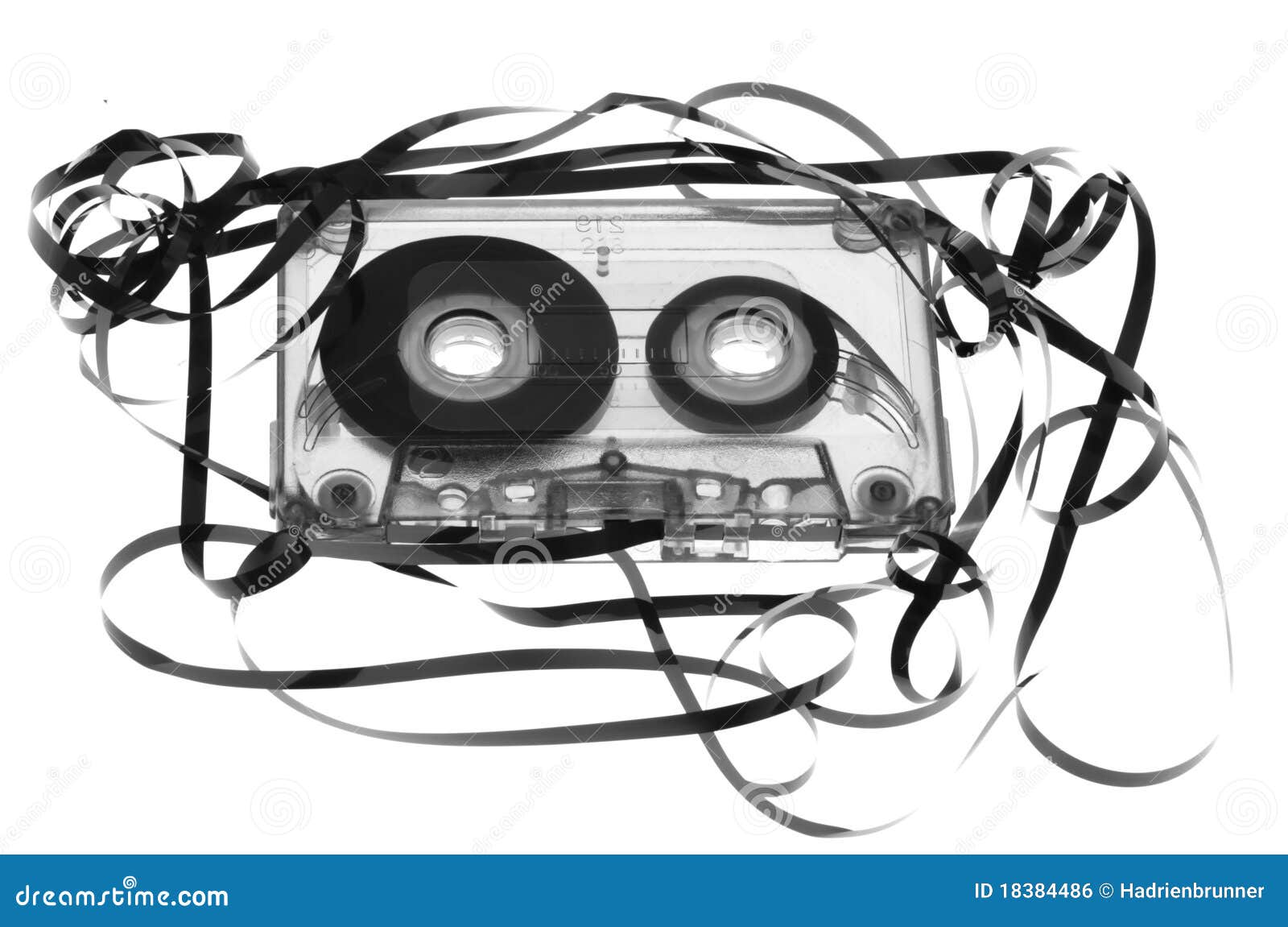 Old broken cassette stock photo. Image of sound, tone - 18384486