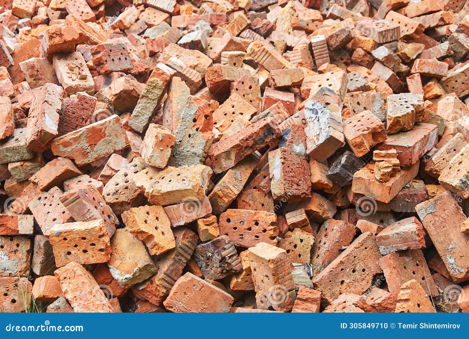 Old Broken Ceramic Bricks with Voids Stock Photo - Image of brick, clay ...