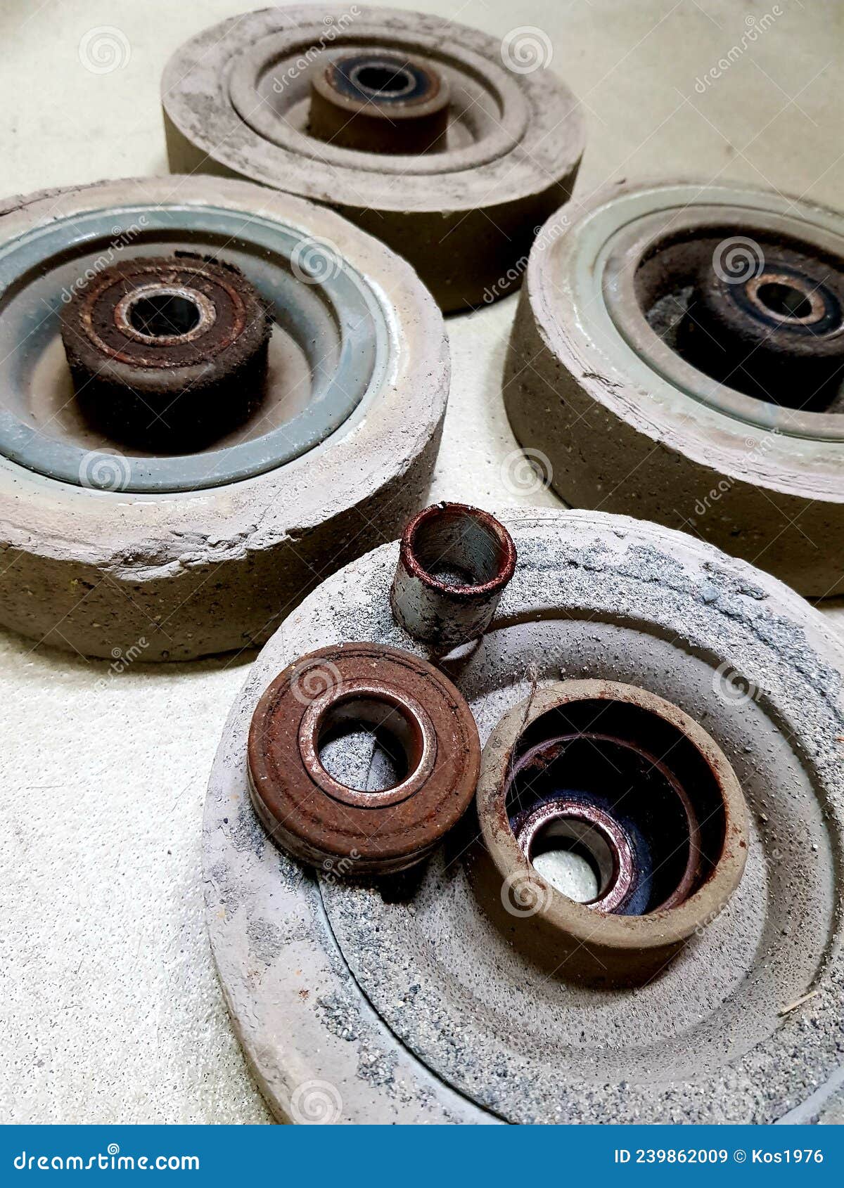Old Broken Wheels from a Cart Stock Image - Image of plumbing, cart ...