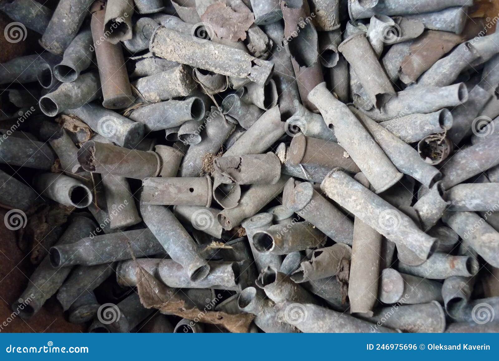 Old shell casings stock photo. Image of dirty, broken - 246975696