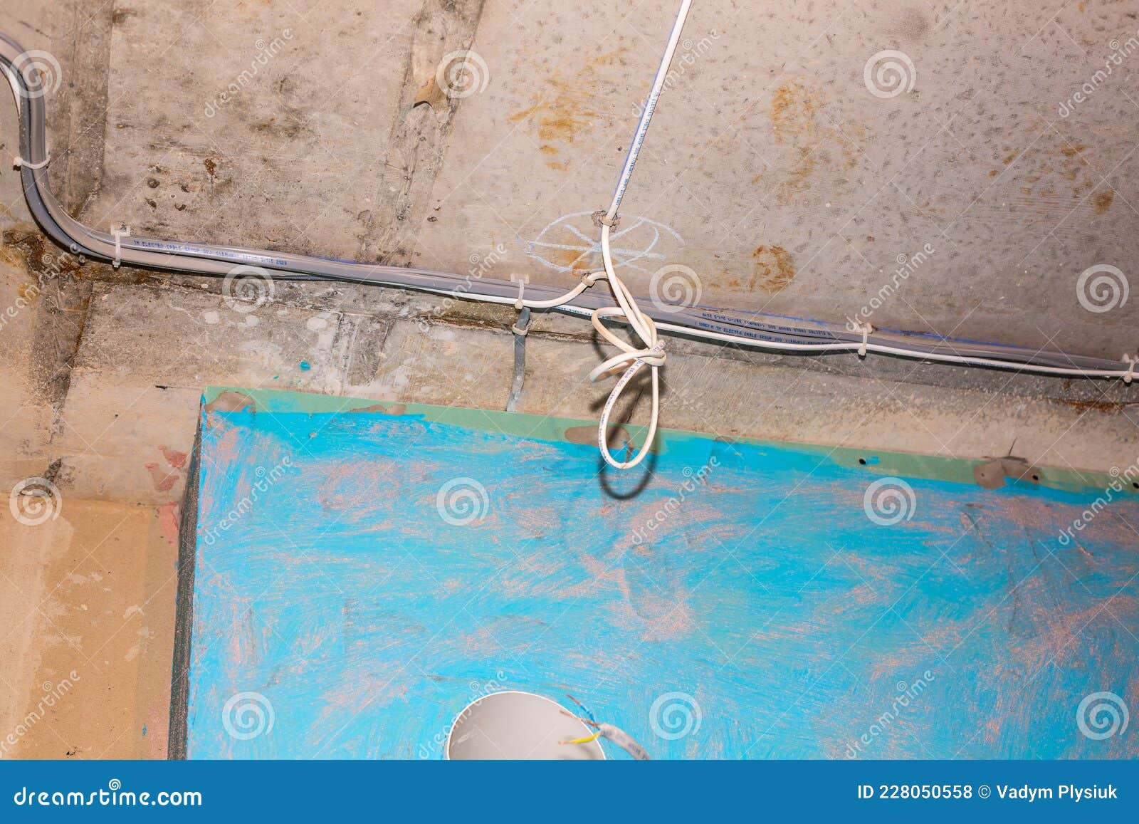 Old Broken Electrical Wiring. Repair Works Stock Photo - Image of ...