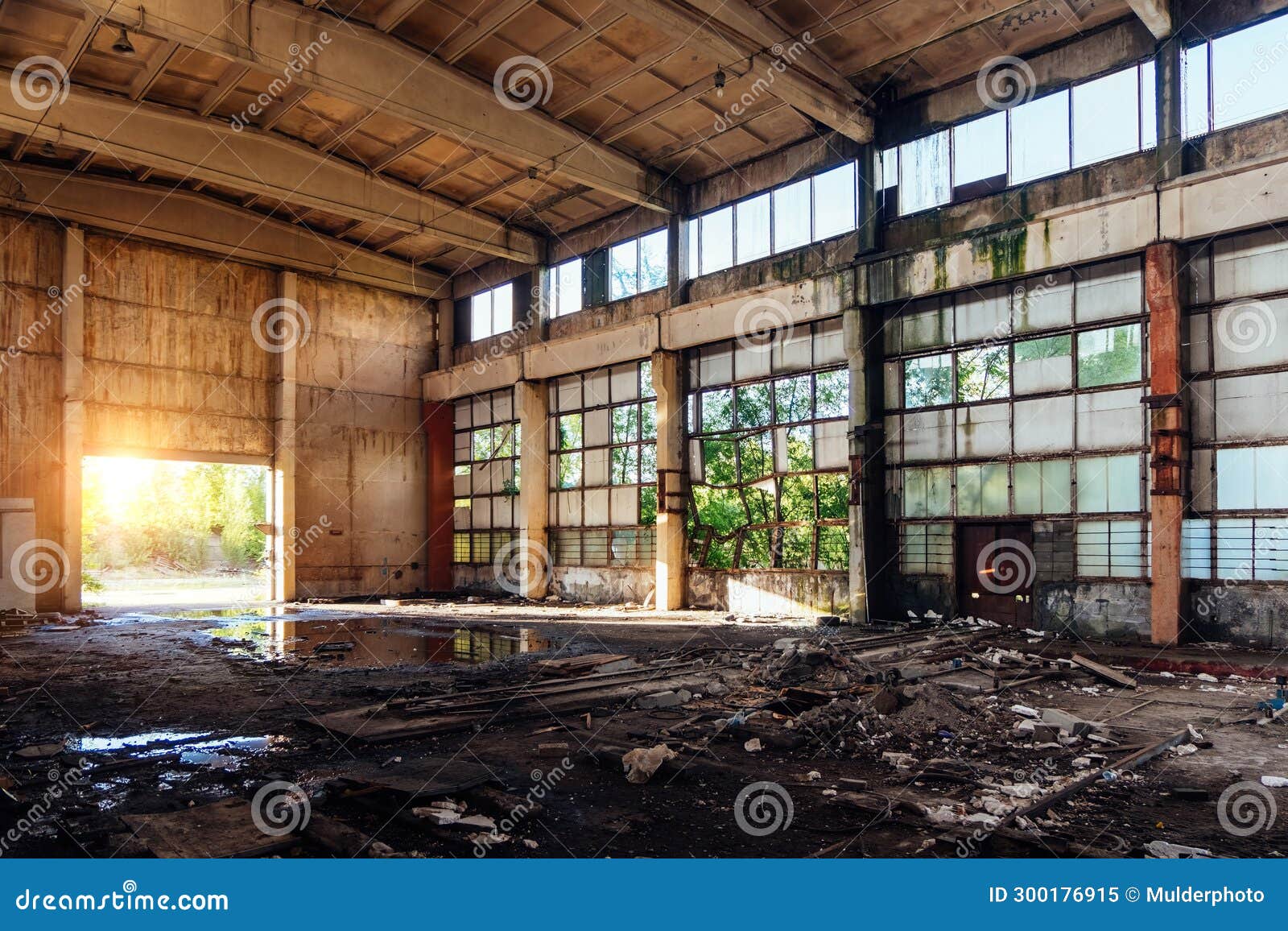 Old Broken Empty Abandoned Industrial Building Waiting for Demolition ... Old Broken Empty Abandoned Industrial Building Waiting for Demolition ...
