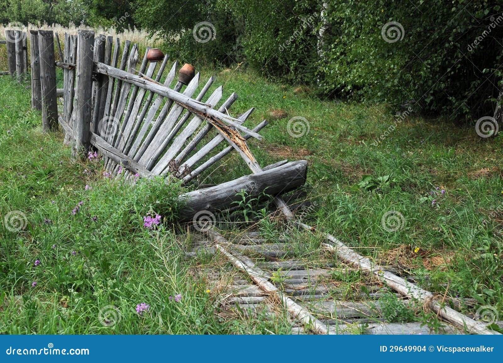 Broken Wooden Fence
