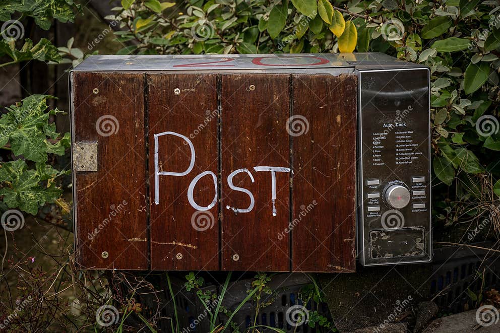 An old broken microwave stock image. Image of aged, exterior - 312091753