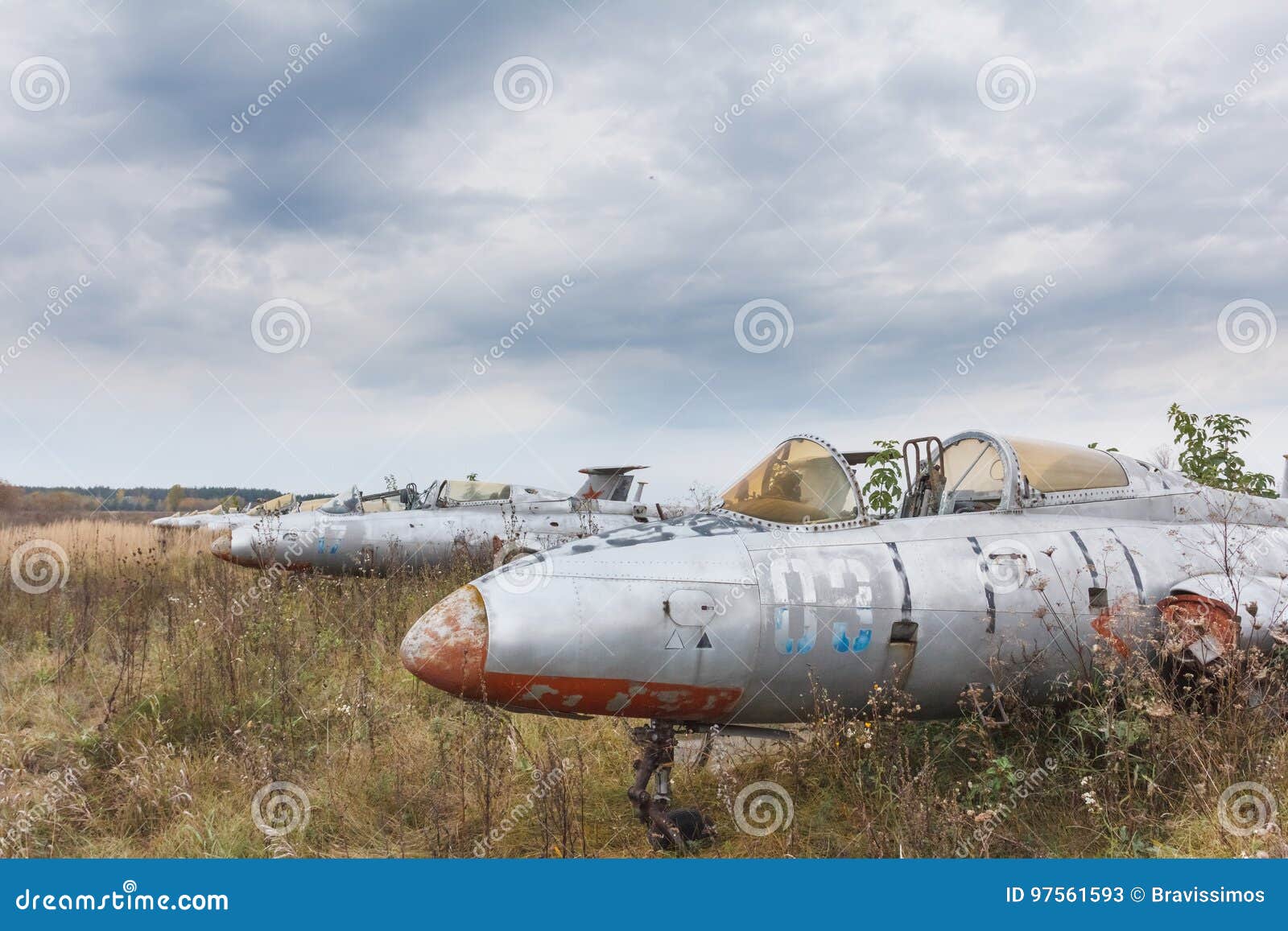 Broken Airplane Propellers After A Failed Landing In A Workshop, The ...
