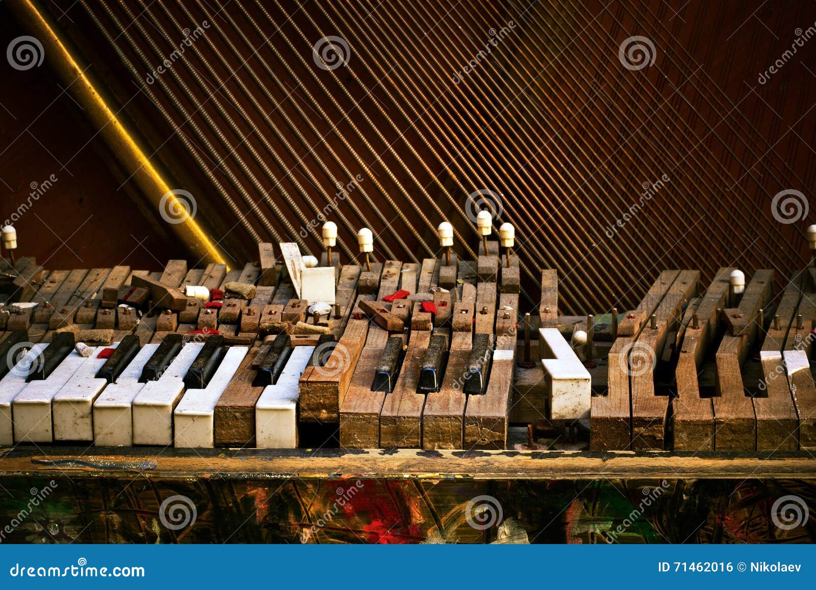 Old broken piano stock photo. Image of rust, ruin, antique - 71462016