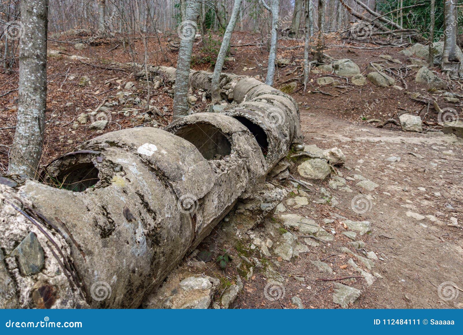 Old Broken Pipe in the Nature Stock Image - Image of nature, direction ...