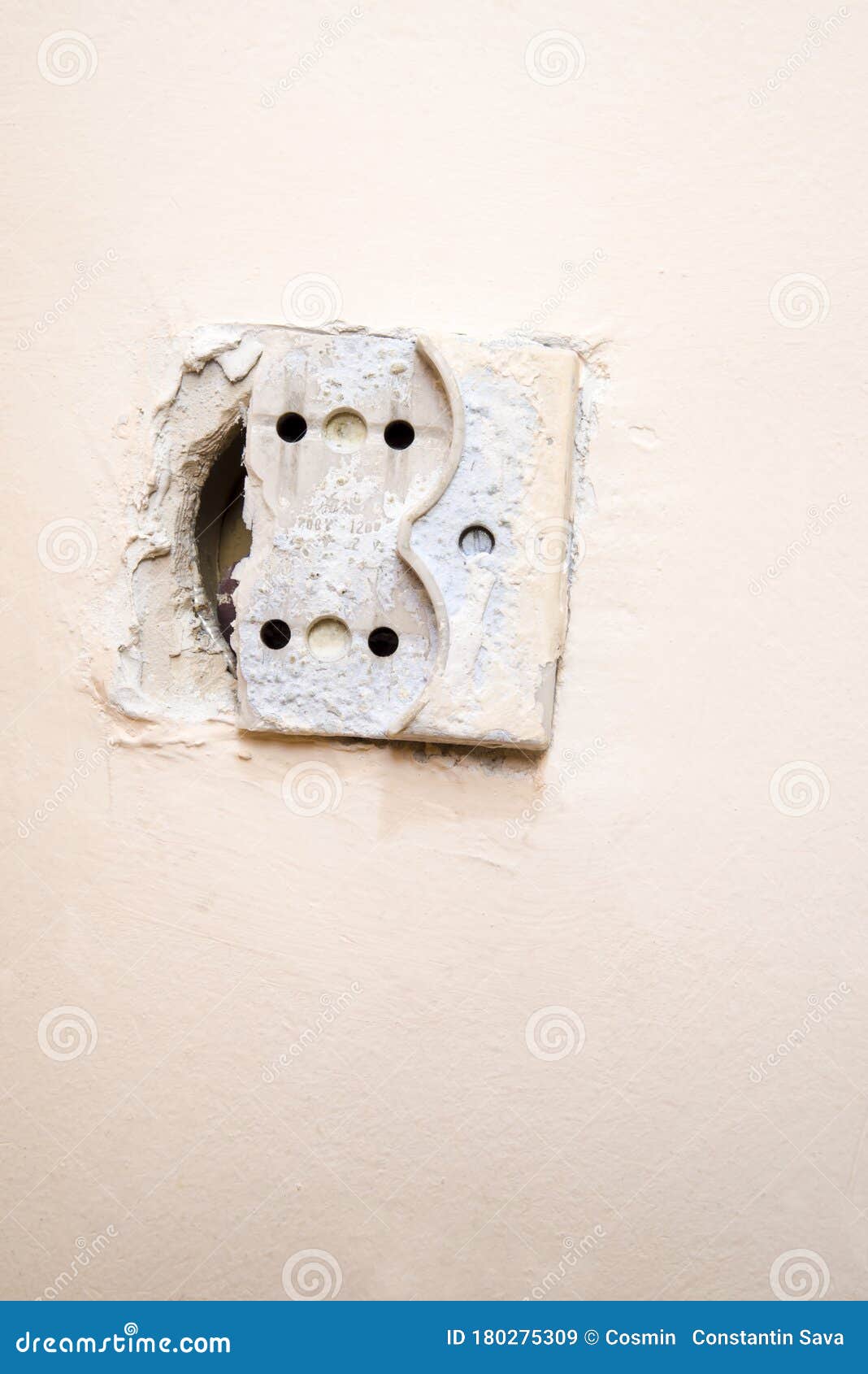 Old and Broken Power Socket Stock Image - Image of installing, ladies ...