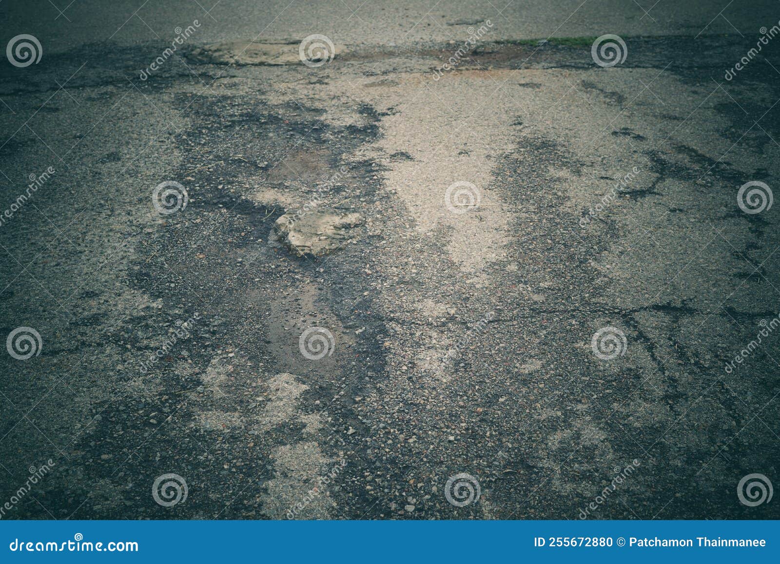 Old Broken Road in the Village Stock Photo - Image of village, potholes ...