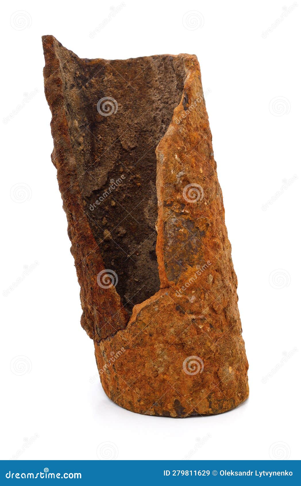 Old broken rusty pipe stock image. Image of background - 279811629