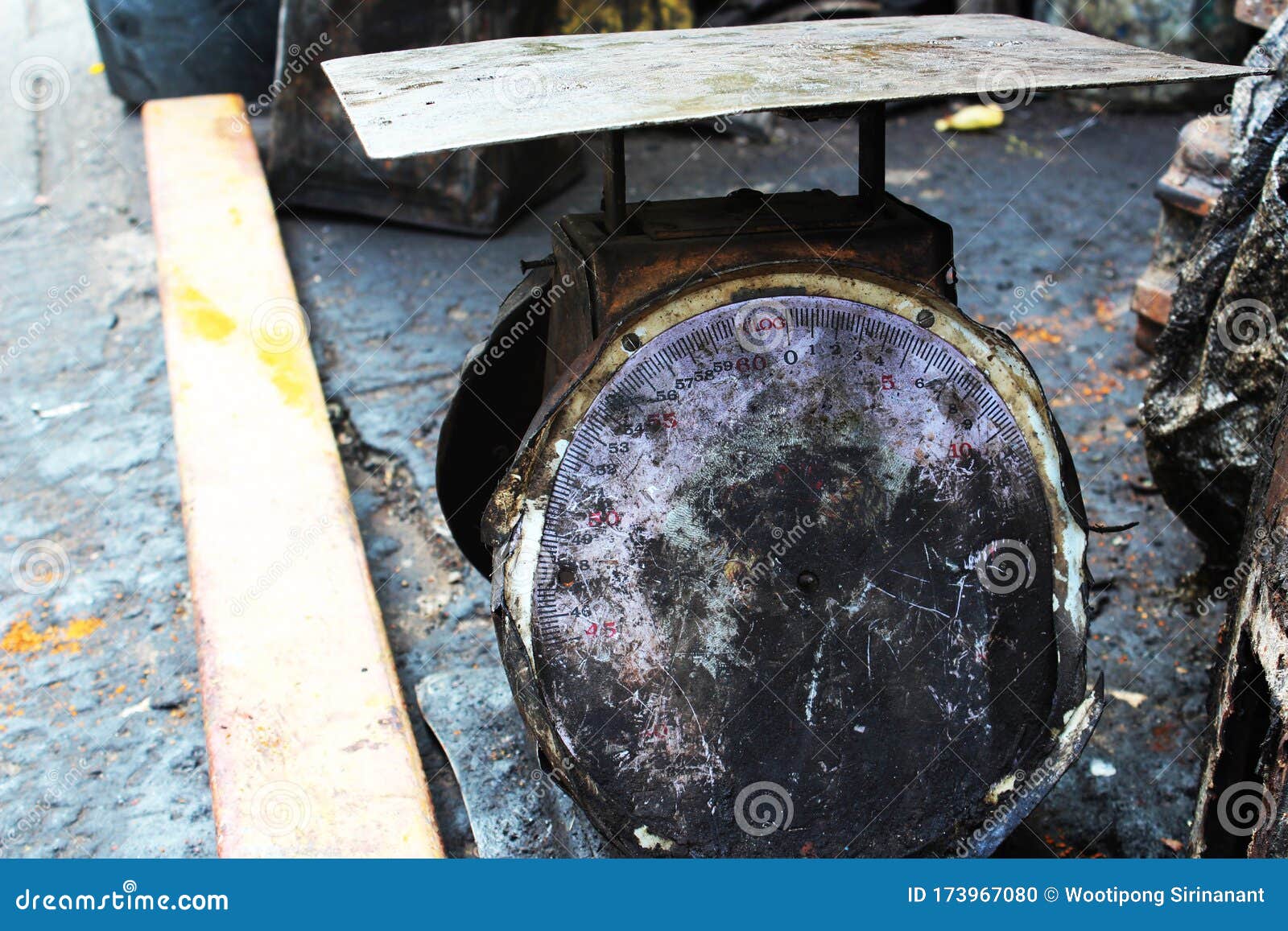 Old and Broken Scale at a Second-hand Store Stock Photo - Image of ...