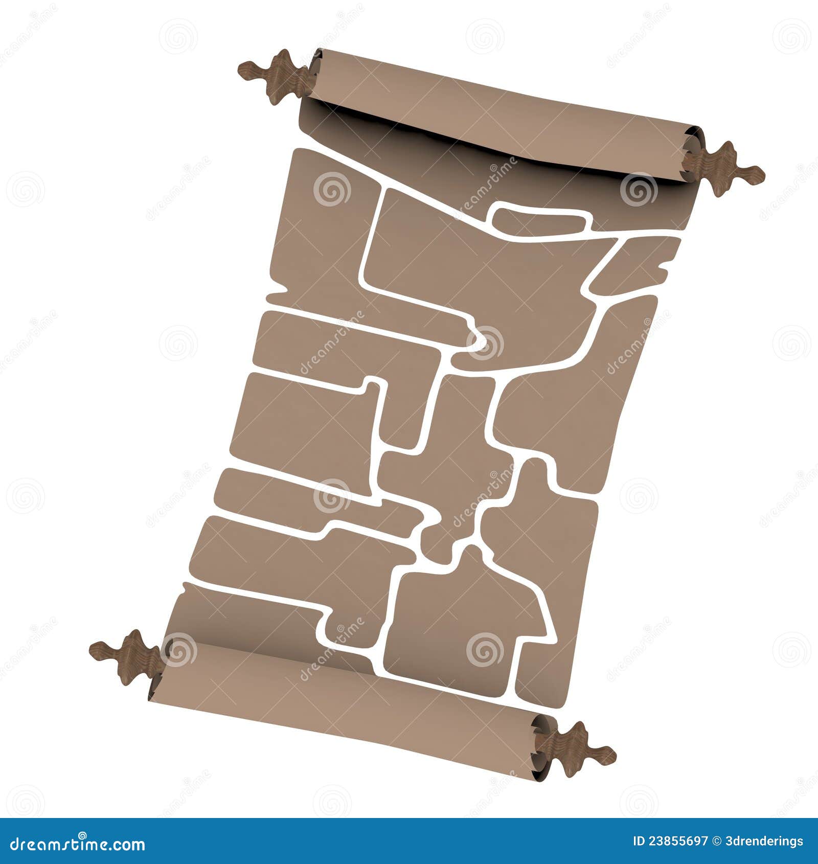 Old broken scroll stock illustration. Illustration of empty - 23855697