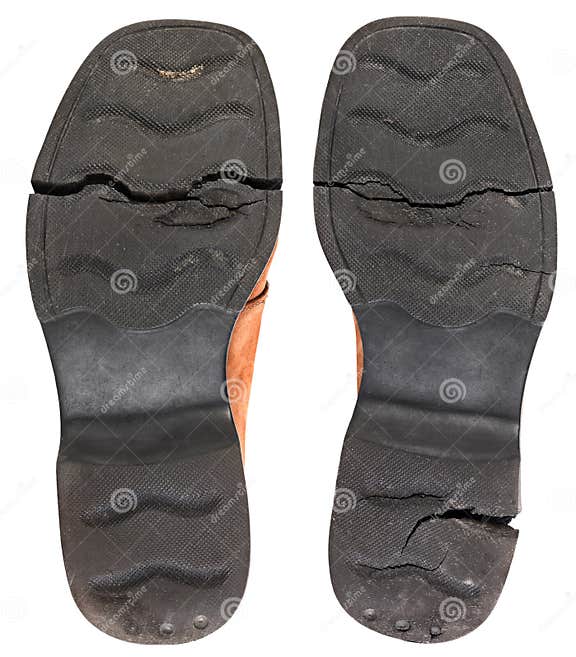 Old Broken Shoes with Cracked Sole Stock Image - Image of concept ...