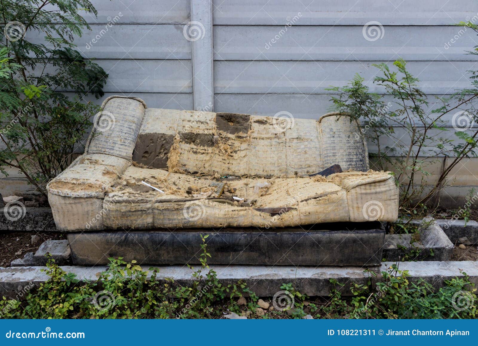 Broken Sofa Stock Image | CartoonDealer.com #13858885