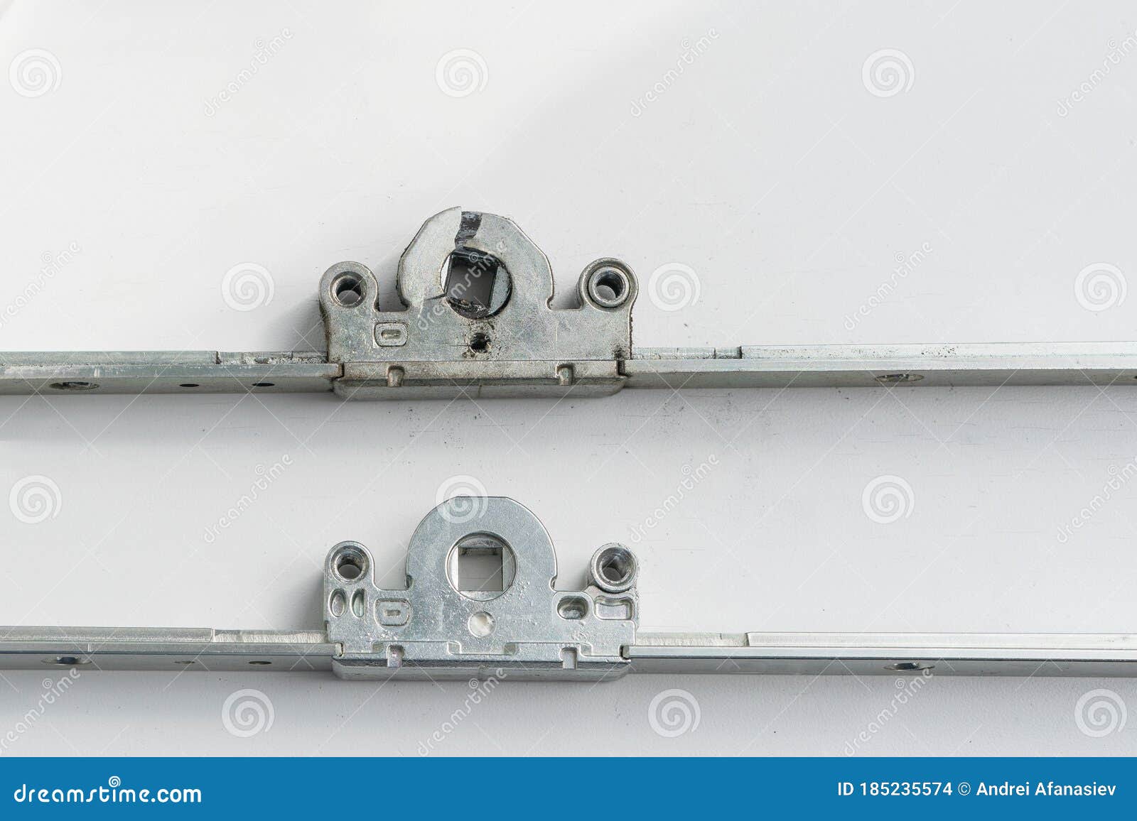 Old Broken Swing-out Mechanism of a Metal-plastic Window Stock Photo ...