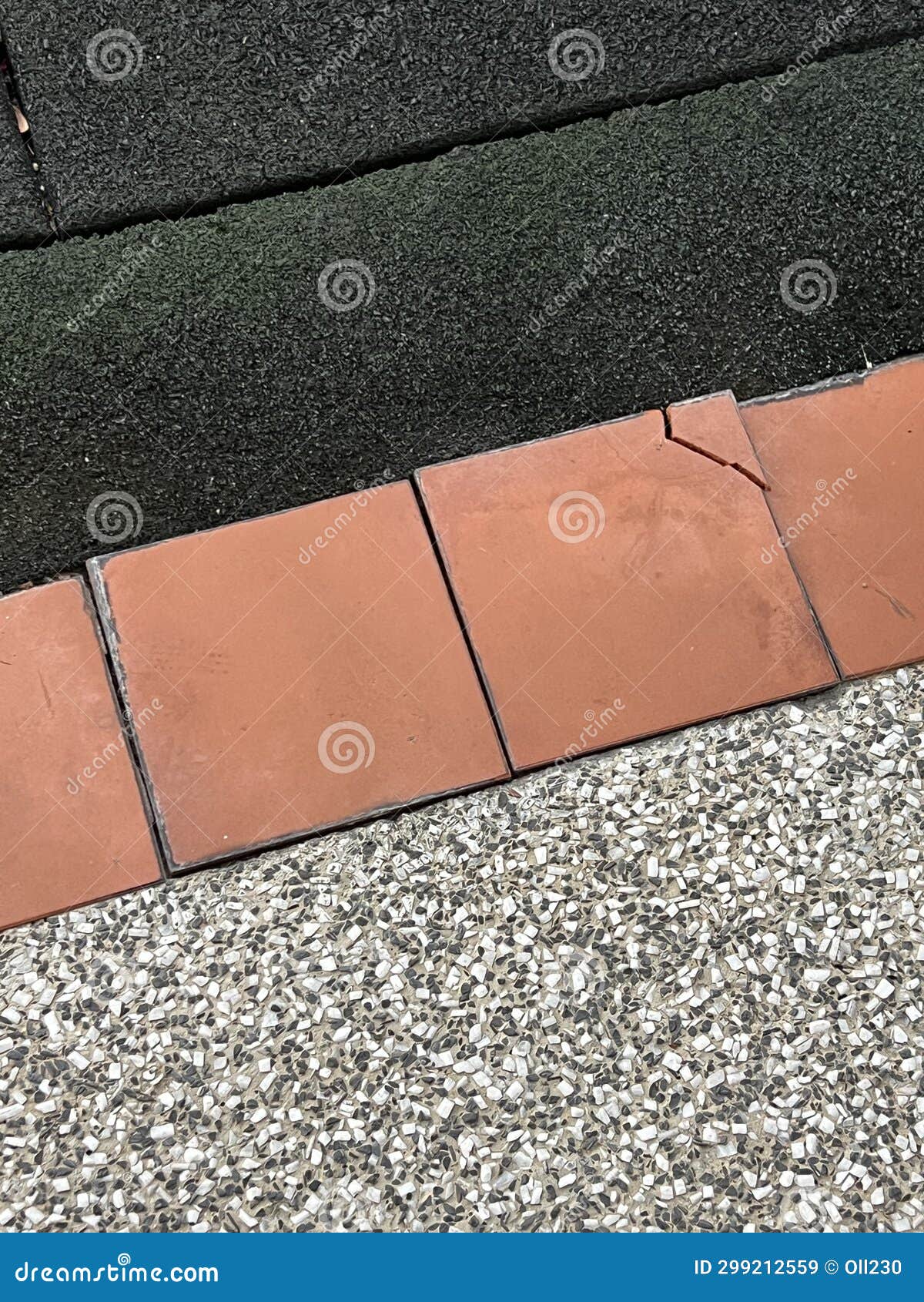 An Old and Broken Tile on Floor Stock Image - Image of dangerous ...