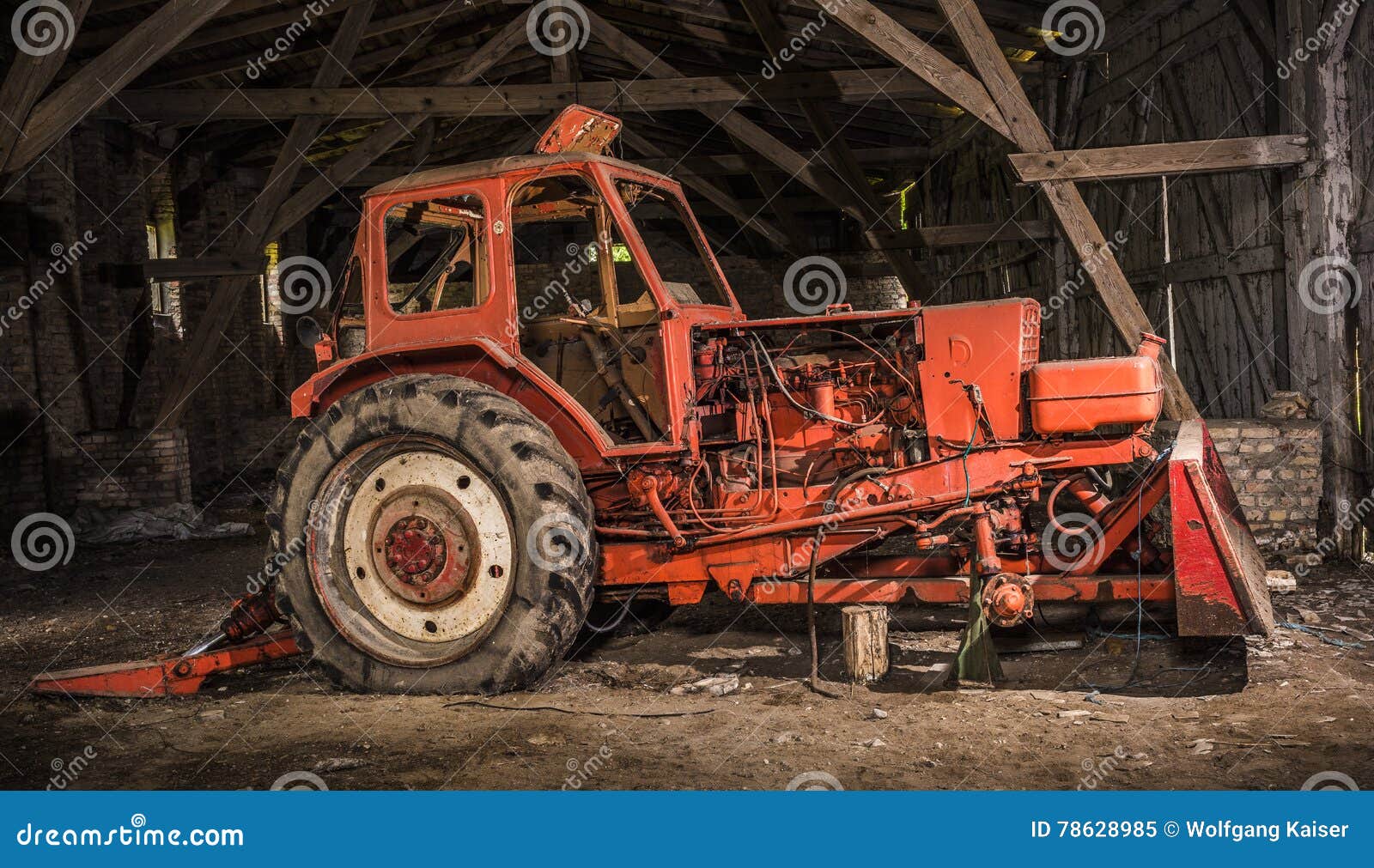 Old broken tractor stock image. Image of messy, brandenburg - 78628985