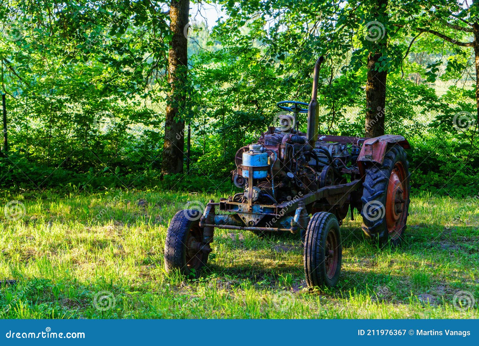 Old Broken Tractor in the Field Stock Image - Image of parts, rural ...