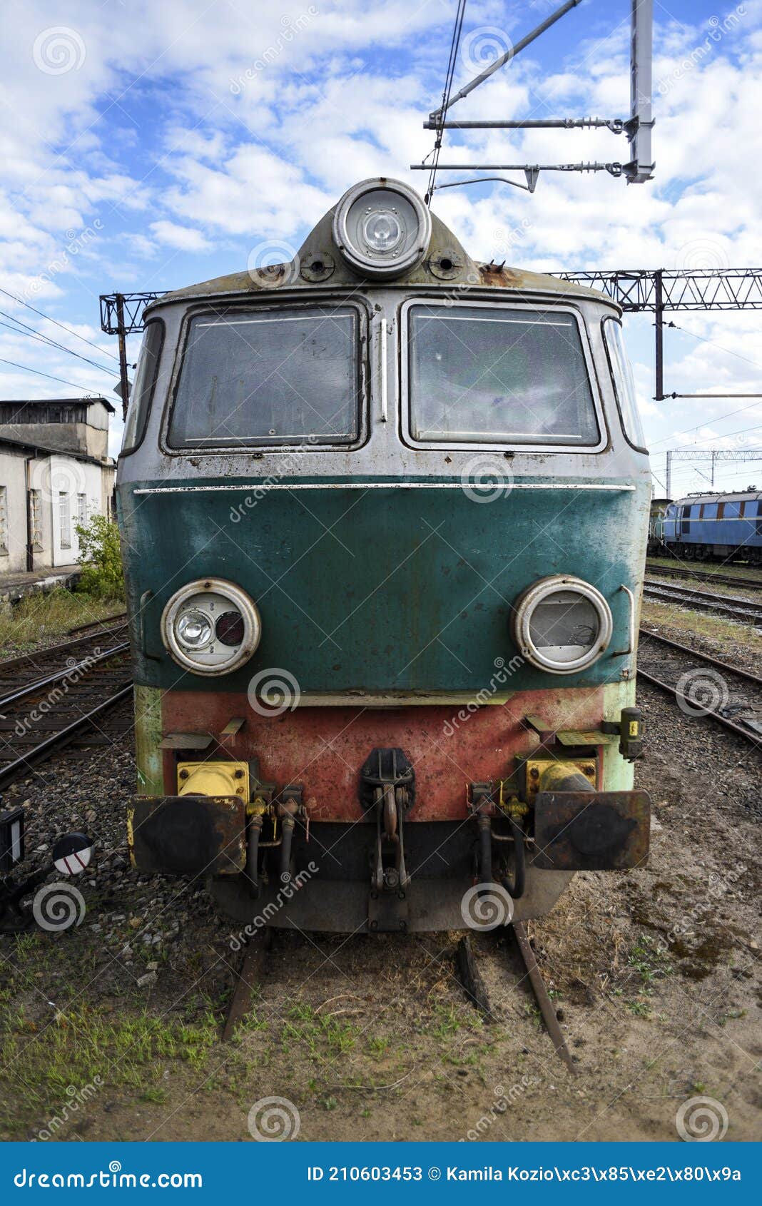 An Old Broken Train on a Railway Siding Stock Image - Image of railway ...