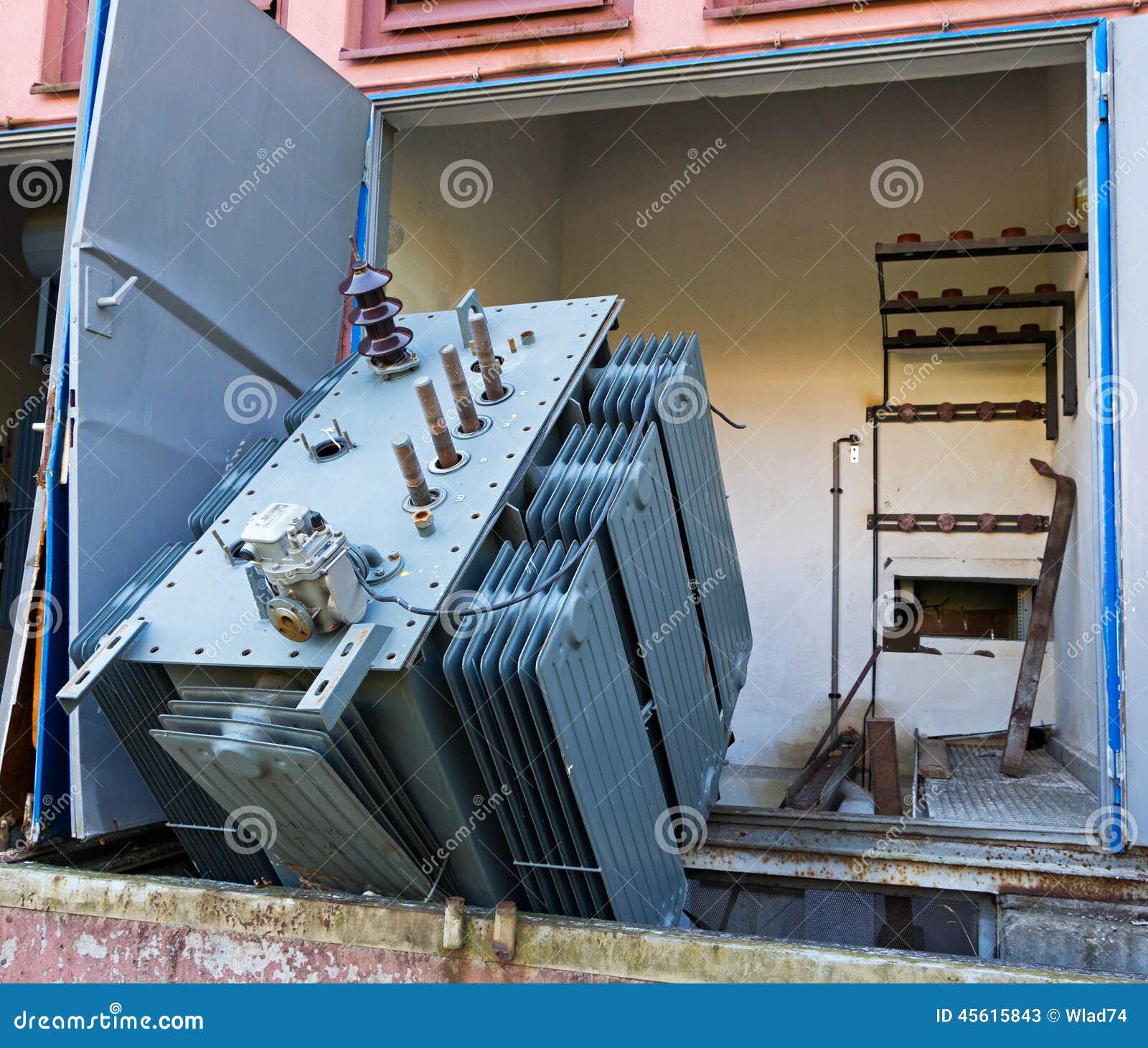 Old and Broken Transformer in Factory Stock Image - Image of pole ...