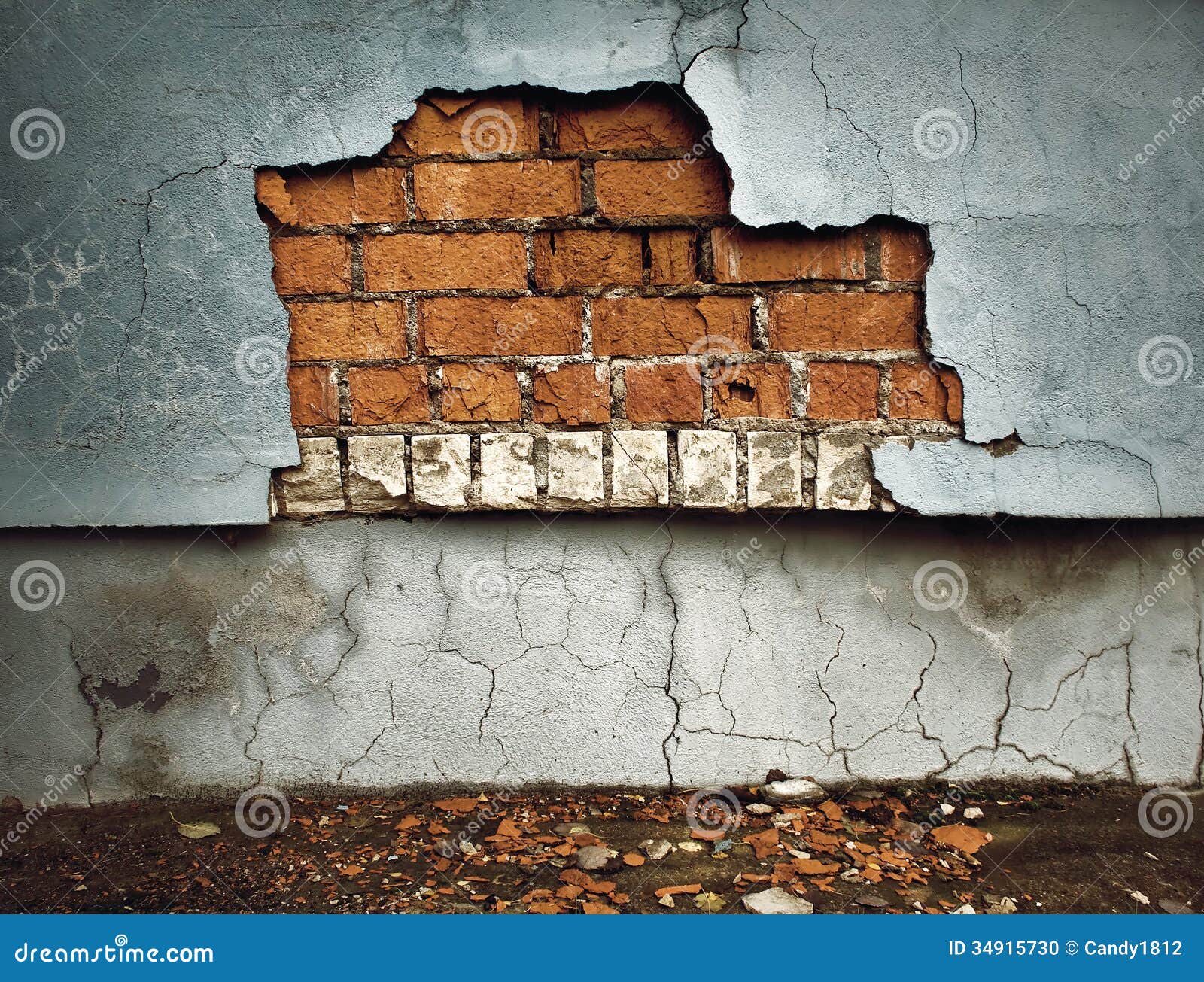 Old broken wall stock photo. Image of molder, fragile - 34915730