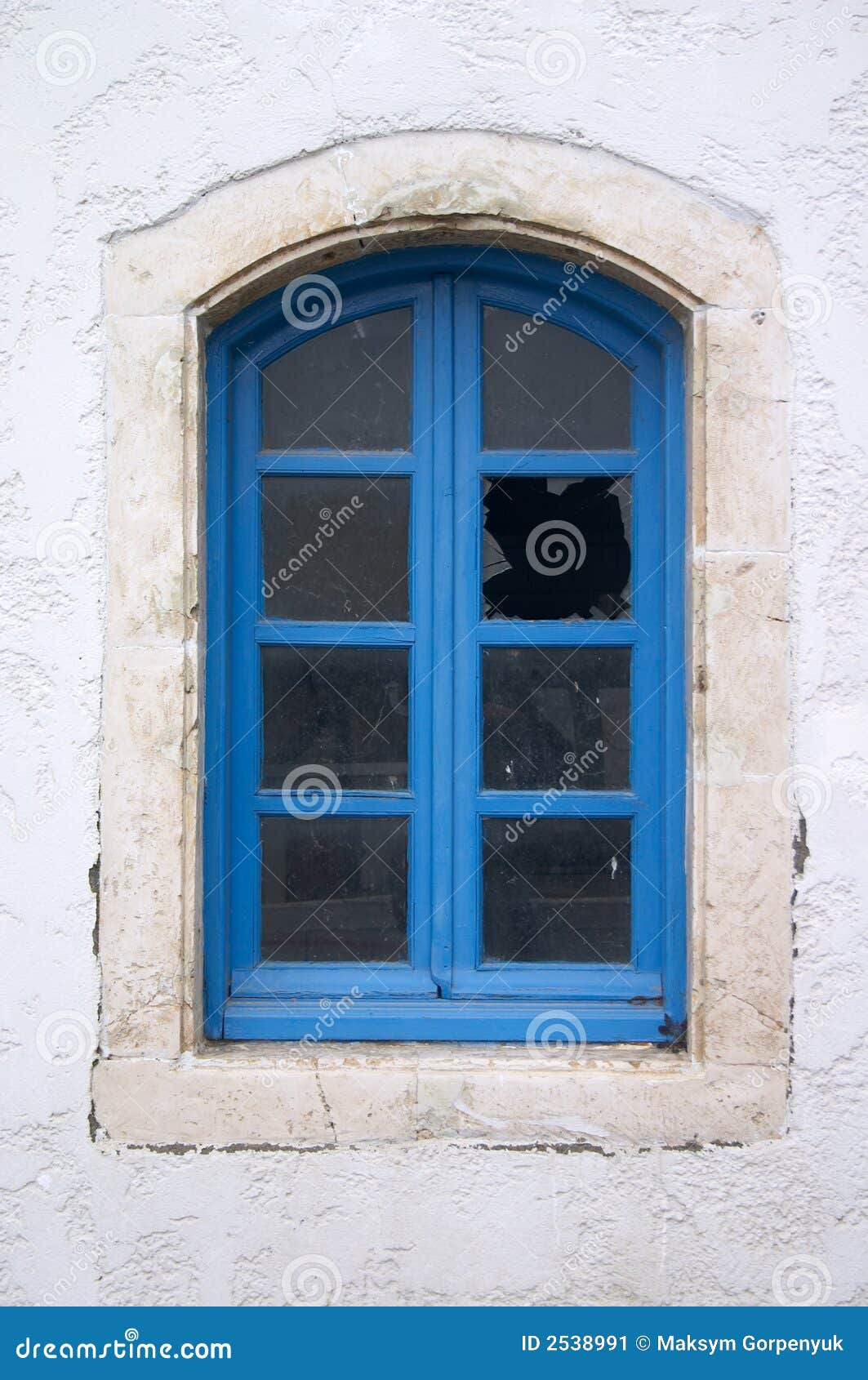 Old broken window stock image. Image of closed, white - 2538991