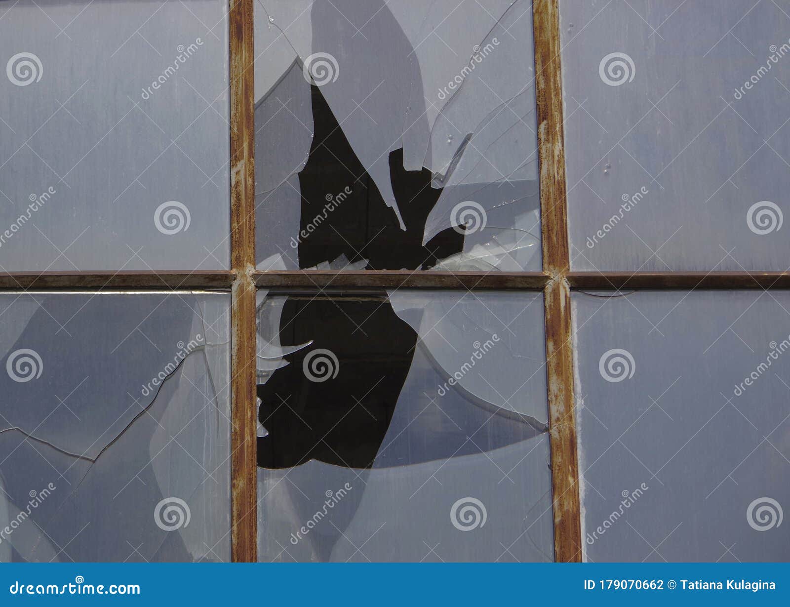 Old broken window. stock photo. Image of grunge, door - 179070662