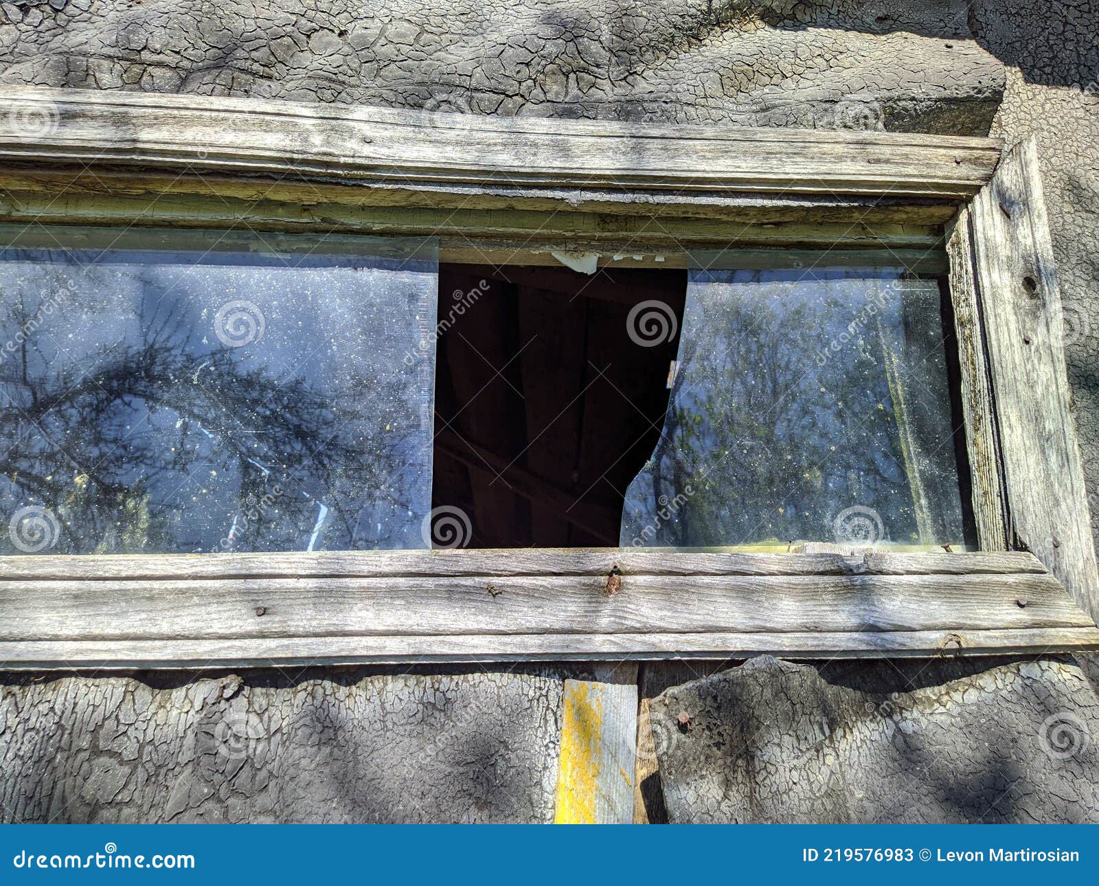 Old and Broken Window of a Wooden Shed Stock Image - Image of building ...