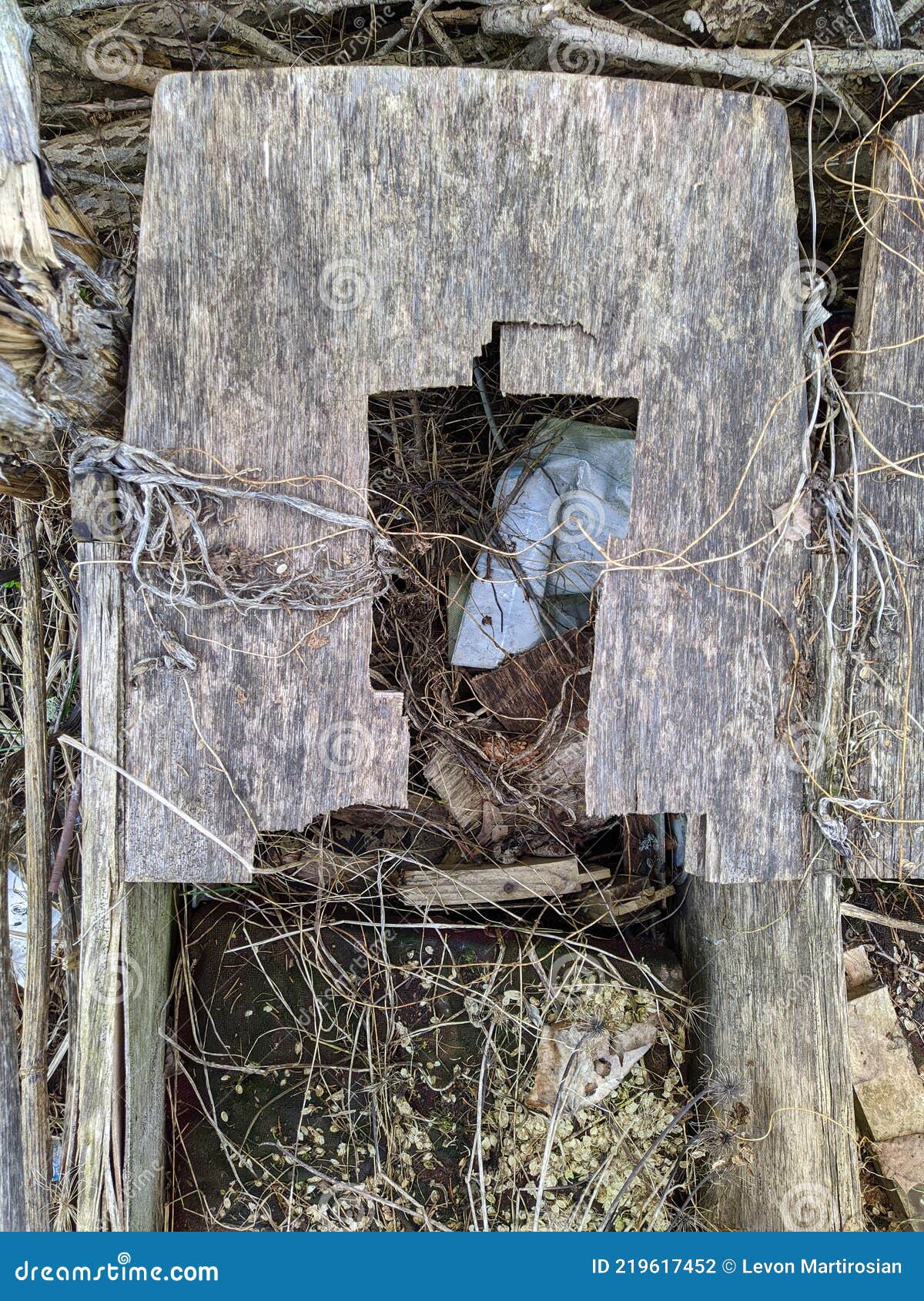 Old and Broken Wooden Chair in the Woods Stock Photo - Image of seat ...