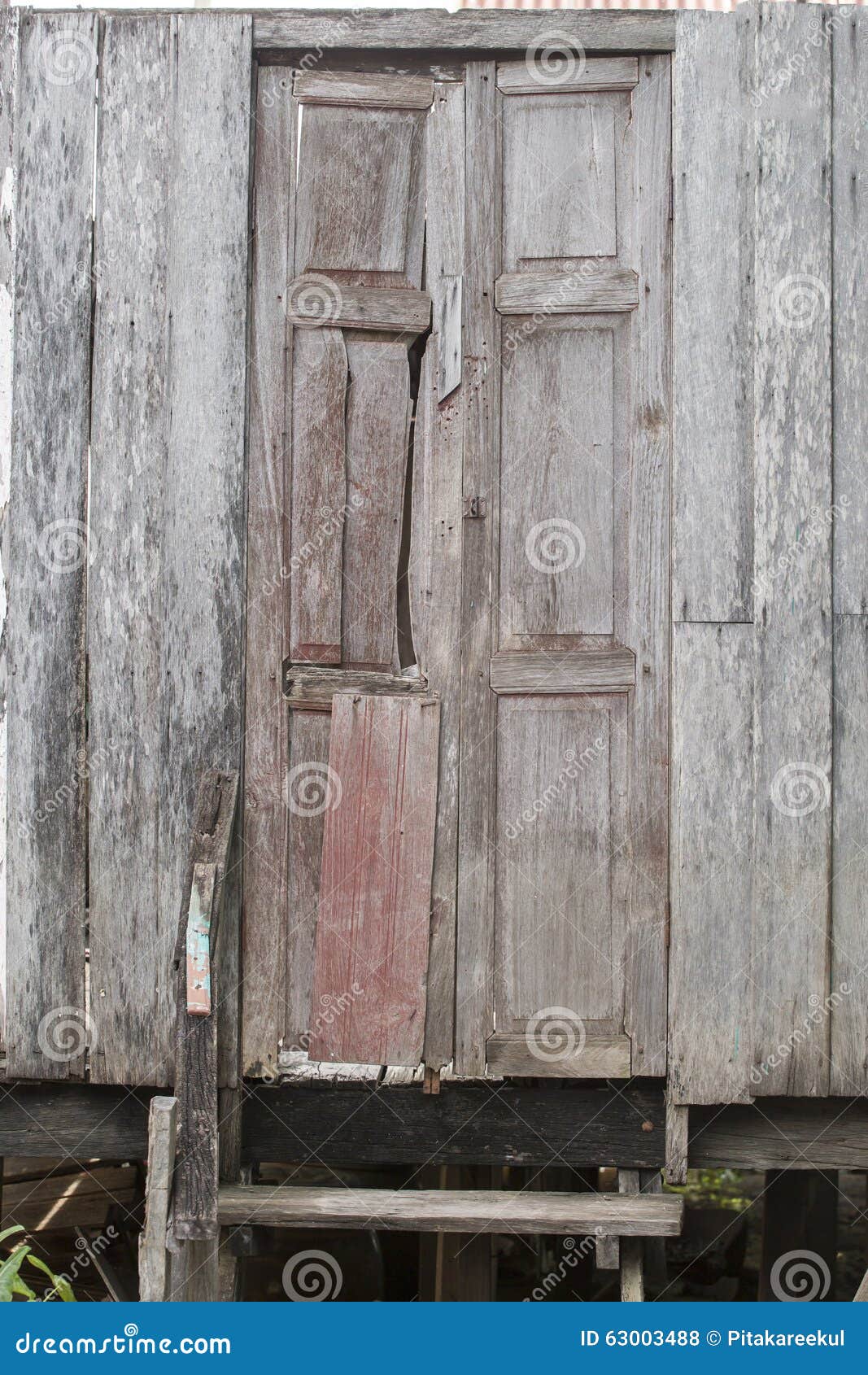 Old and broken wooden door stock photo. Image of wood - 63003488