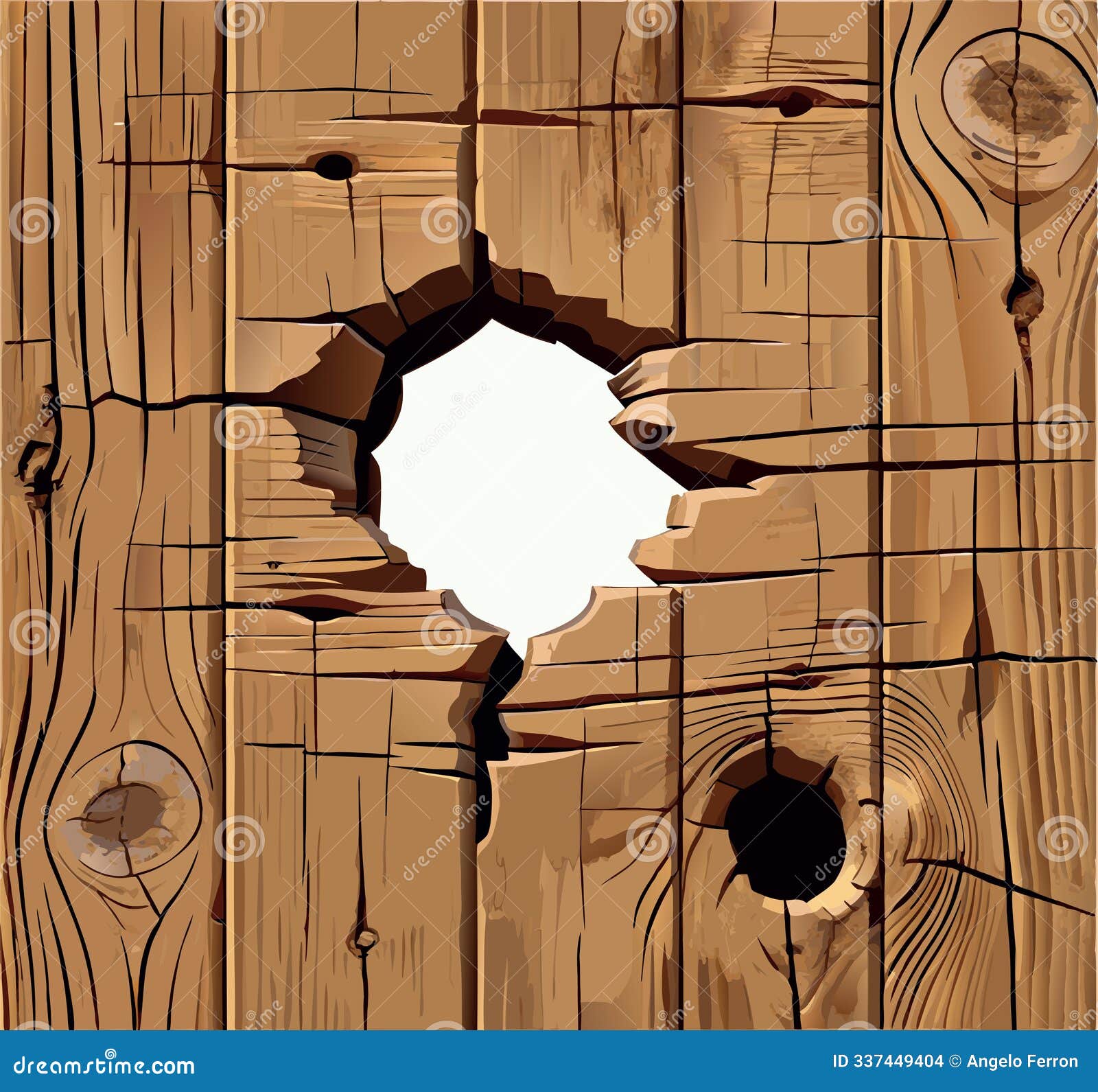 Broken Wooden Fence Surrounded Greenery, Displaying Red Plank Leaning ...