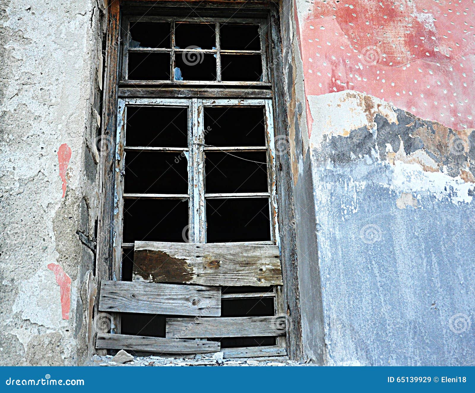 Old broken wooden window stock image. Image of grunge - 65139929