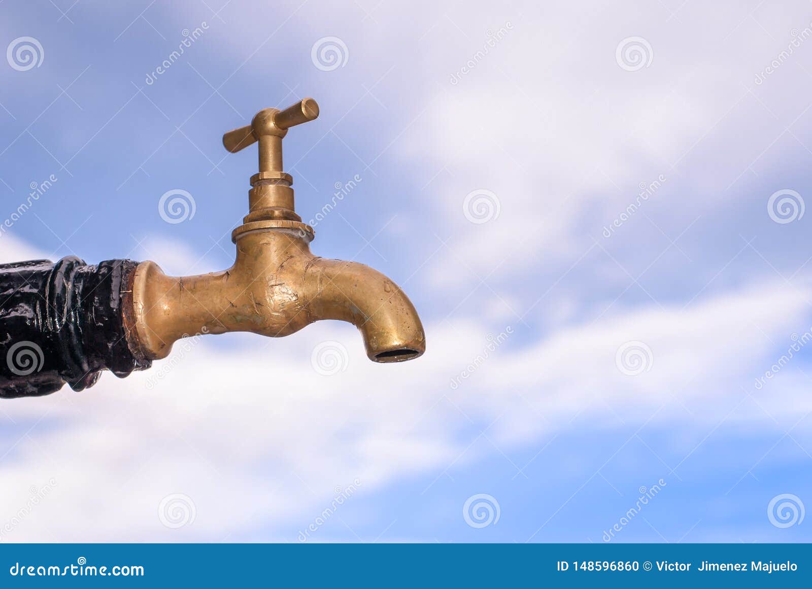 Old Bronze Faucet Closed with Scratches Stock Photo - Image of faucet ...