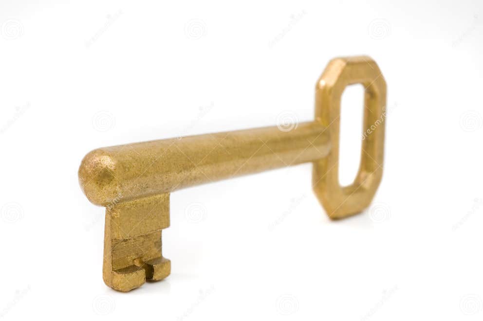 Old bronze key. stock image. Image of metal, antique, golden - 5410053